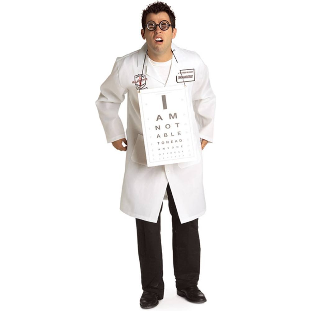 Rubie's Men's Dr. Seymour Klearly Ophthalmologist Costume, A : Amazon ...