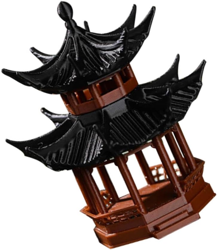 Miniature Temple Ornament Mini Zen Garden Pagoda Statue - 1.8x1.8x2.1 ...