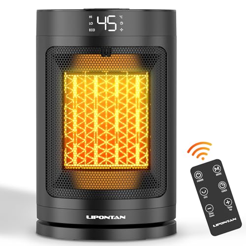Space Heater, Portable Electric Heater – Remote Control, 1500W, 4 Modes ...