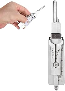 Master Key Decoder Lock Picking Tool, 2 in 1 Stainless Steel Lock Pick ...