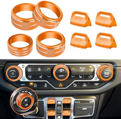 Amazon.com: 8Pcs Button Knob Covers for Jeep Wrangler JL JLU ...