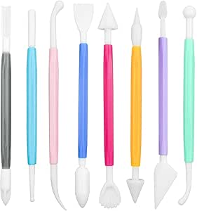 Amazon.com: 8 Pieces Plastic Clay Modeling Tools Set Ceramic Tool Kit ...