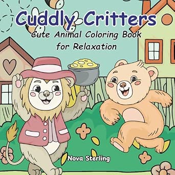 Amazon.com: Cuddly Critters: Cozy & Cute Animal Coloring Book for ...