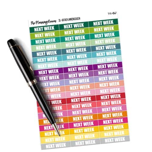 Amazon.com: Next Week Header Stickers, Planner Stickers, Sidebar ...