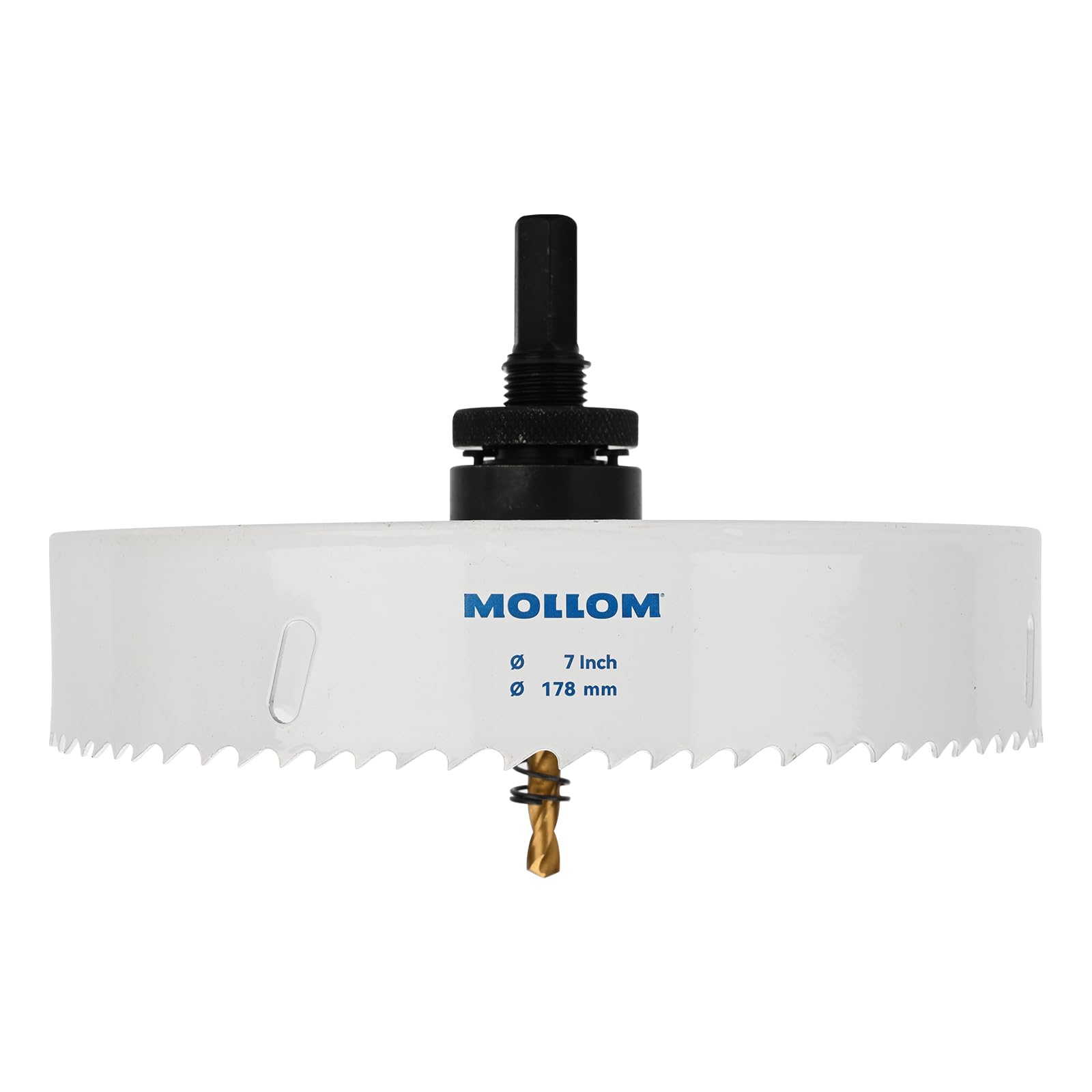 MOLLOM HSS M42 BI-Metal Hole Saw with Mandrel Smooth Cutting for PVC ...