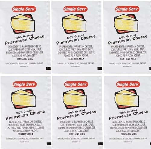 Amazon.com: 100% Grated Parmesan Cheese Packets – 40 Count Single-Serve ...
