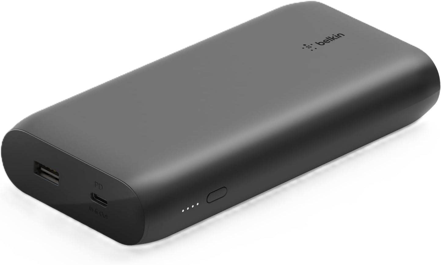 Amazon.com: Belkin Portable Charger, USB-C Power Bank 10,000mAh w ...
