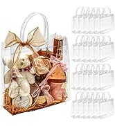 Amazon.com: 25 PCS Clear Gift Bags with Handles, Transparent Party ...
