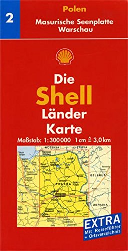 Shell Länderkarte Polen 2: Masurische Seenplatte, Warschau 1 : 300 000 ...