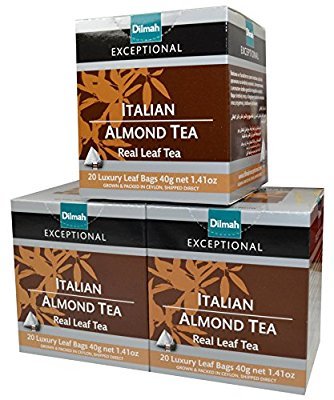 Amazon.com : Dilmah Italian Almond Tea 60 tea bags (20 ×3 =60 Tea bags ...