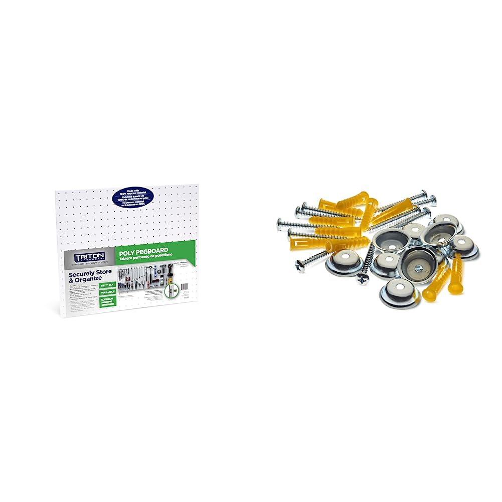 Triton Products Polypropylene Pegboards (Set of 2) and Pegboard ...