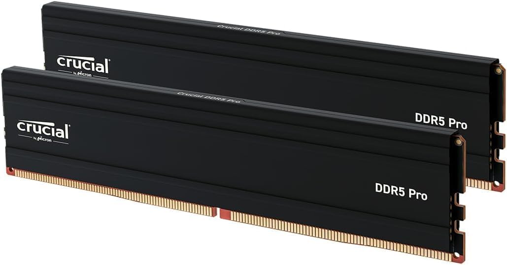Crucial Pro 32GB DDR5 RAM Kit 2x16GB 5600MHz or 5200MHz Or 4800MHz