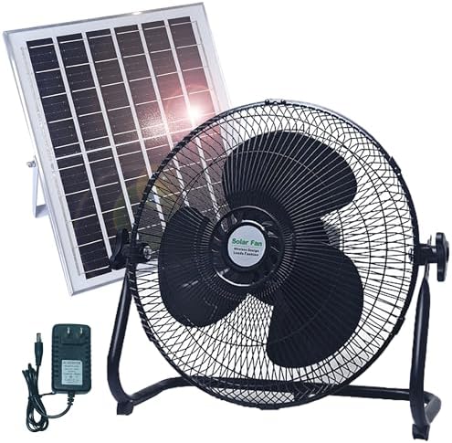 Amazon.com: AFSEMOS 12-Inch Outdoor Solar Fans for Patios, Solar & AC ...