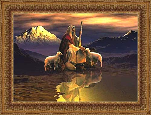 Awesome Italian ORGIN Antique Framed of The Most Blessed Good Shepherd ...