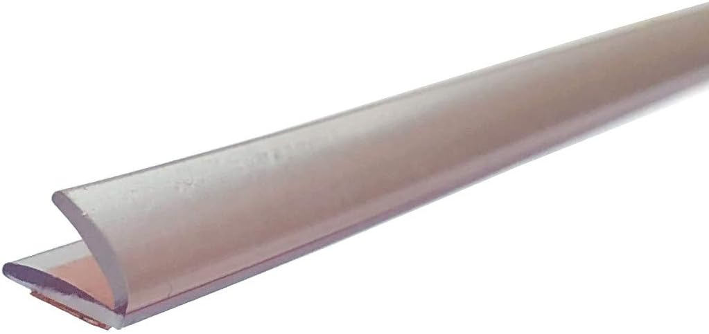 CRL Translucent Vinyl Edge "V" Seal with Pre-Applied Tape for 1/4 ...