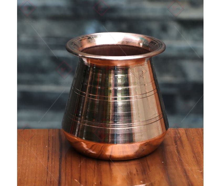 Manish Metals Copper Pooja Kalash Lota Heavy fine for Poojan at Home ...