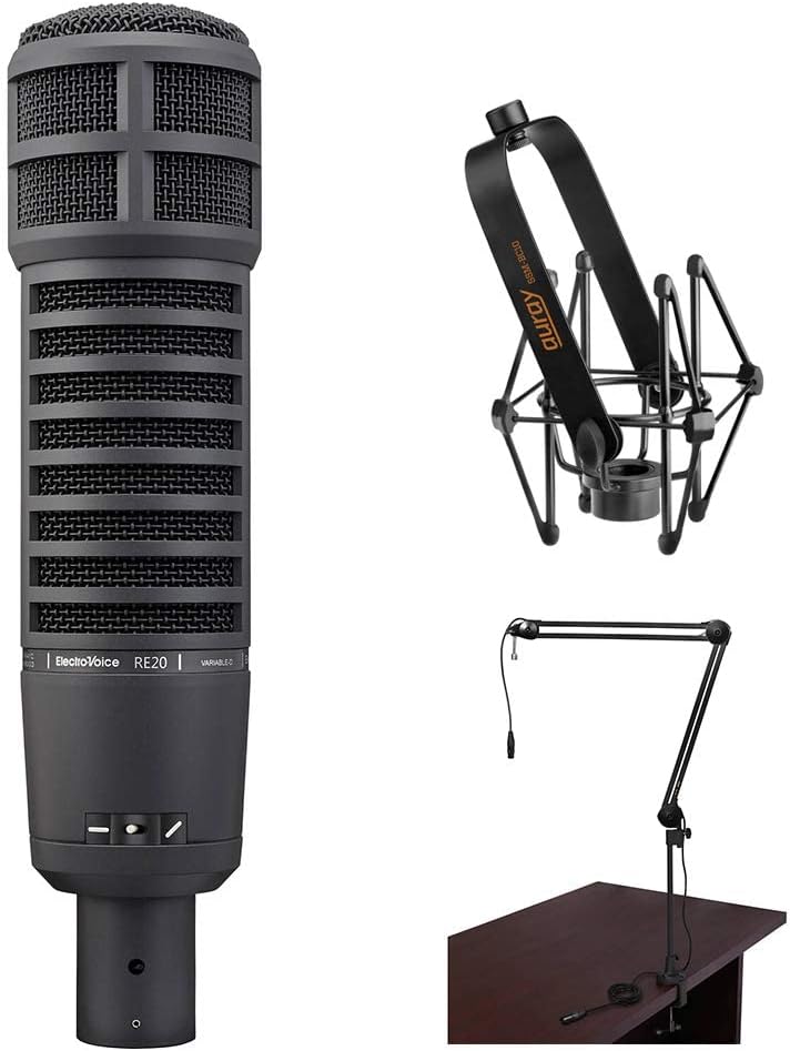 Amazon.com: Electro-Voice RE20 Broadcast Announcer Microphone (Black ...