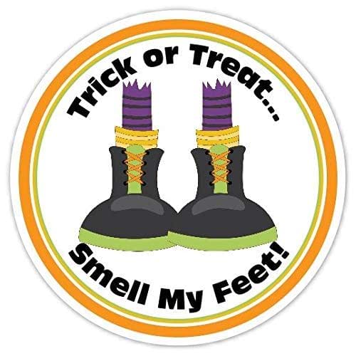 Amazon.com: 24 Happy Halloween Stickers, Trick or Treat Smell My Feet ...
