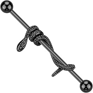 Amazon.com: IMPULSE Piercings 316L Surgical Steel Industrial Barbell ...