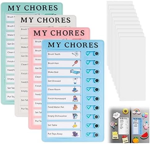 2Pcs Chores Chart for Kids,Checklist Board to Do List Memo Boards Chore ...