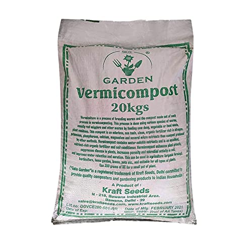 GATE GARDEN Vermicompost 20 KG | Organic Manure for Plants | Fertilizer ...