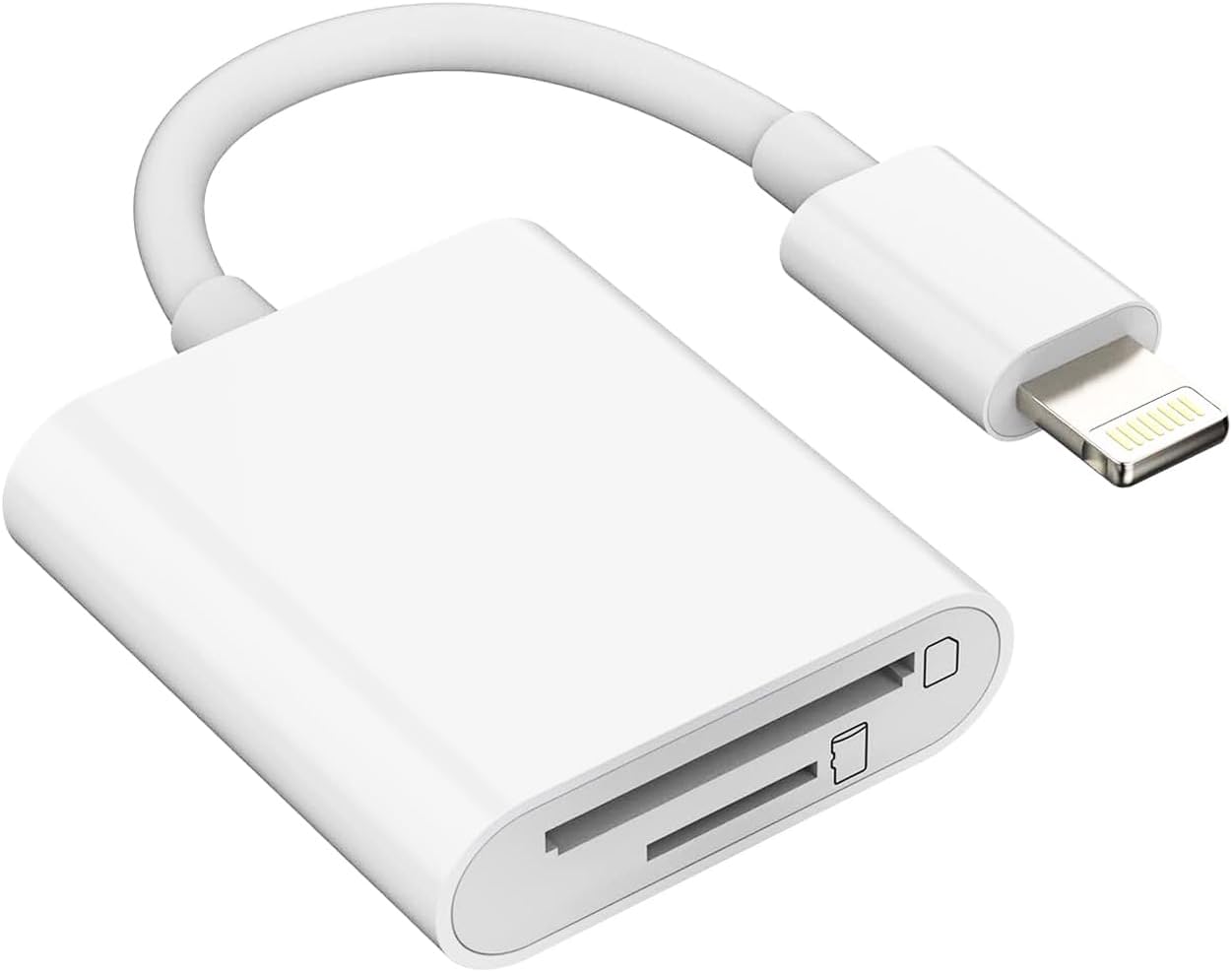 FIAHNG iPhone iPad Camera Memory Card Reader, Dual Slot SD TF Card ...