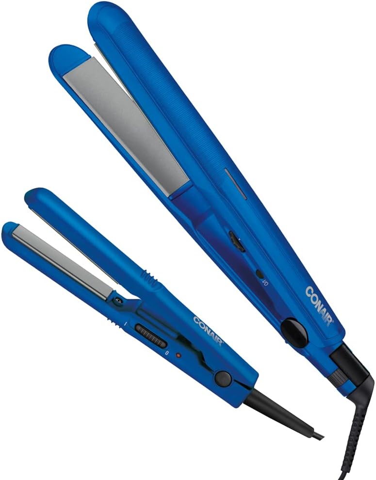 Amazon.com : Conair Travel Flat Iron and Curler, 2-in-1 Tool, Portable ...