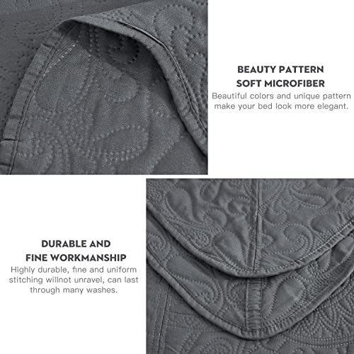 Oversized King Bedspread 138x122 Extra Wide, Ultrasonic Lightweight ...