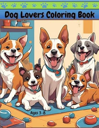 Dog Lovers Coloring Book: A Relaxing Way to Color Adorable Animals ...
