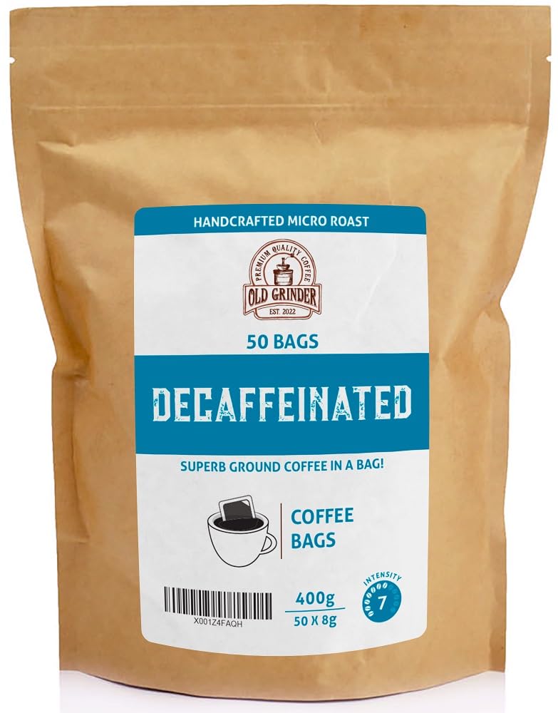 Old Grinder - Decaffeinated - Light Roast (50 Coffee Bags) : Amazon.co ...