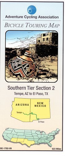 Bicycle Touring Map - Southern Tier #2, Tempe, AZ to El Paso, TX by ...