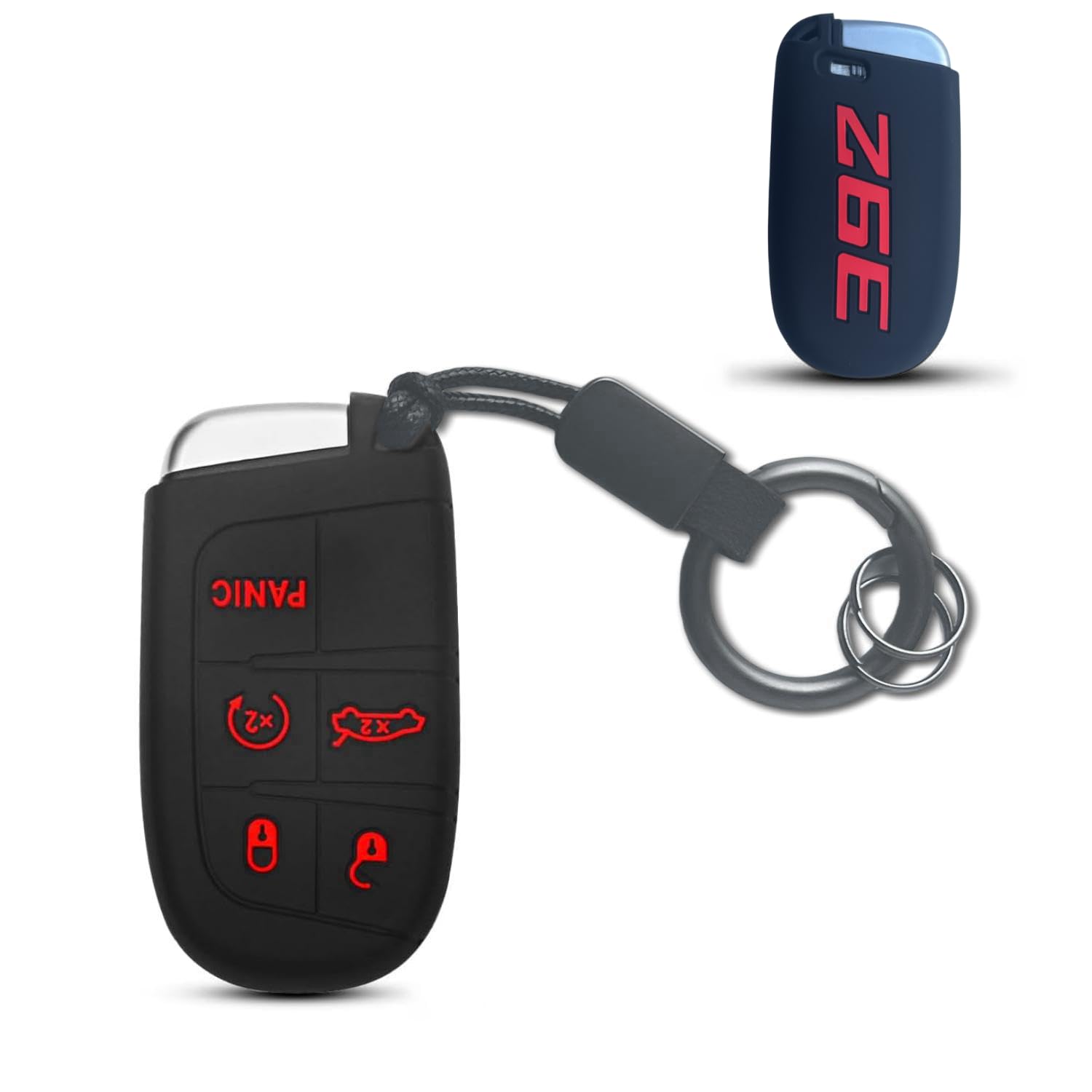 Amazon.com: Compatible with Dodge Key Fob Cover with Keychain Soft ...