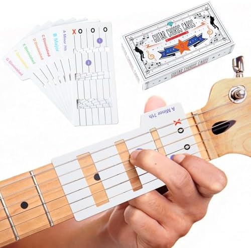 Amazon.com: 56Pcs Guitar Chord Learning Cards for Beginners Easy ...