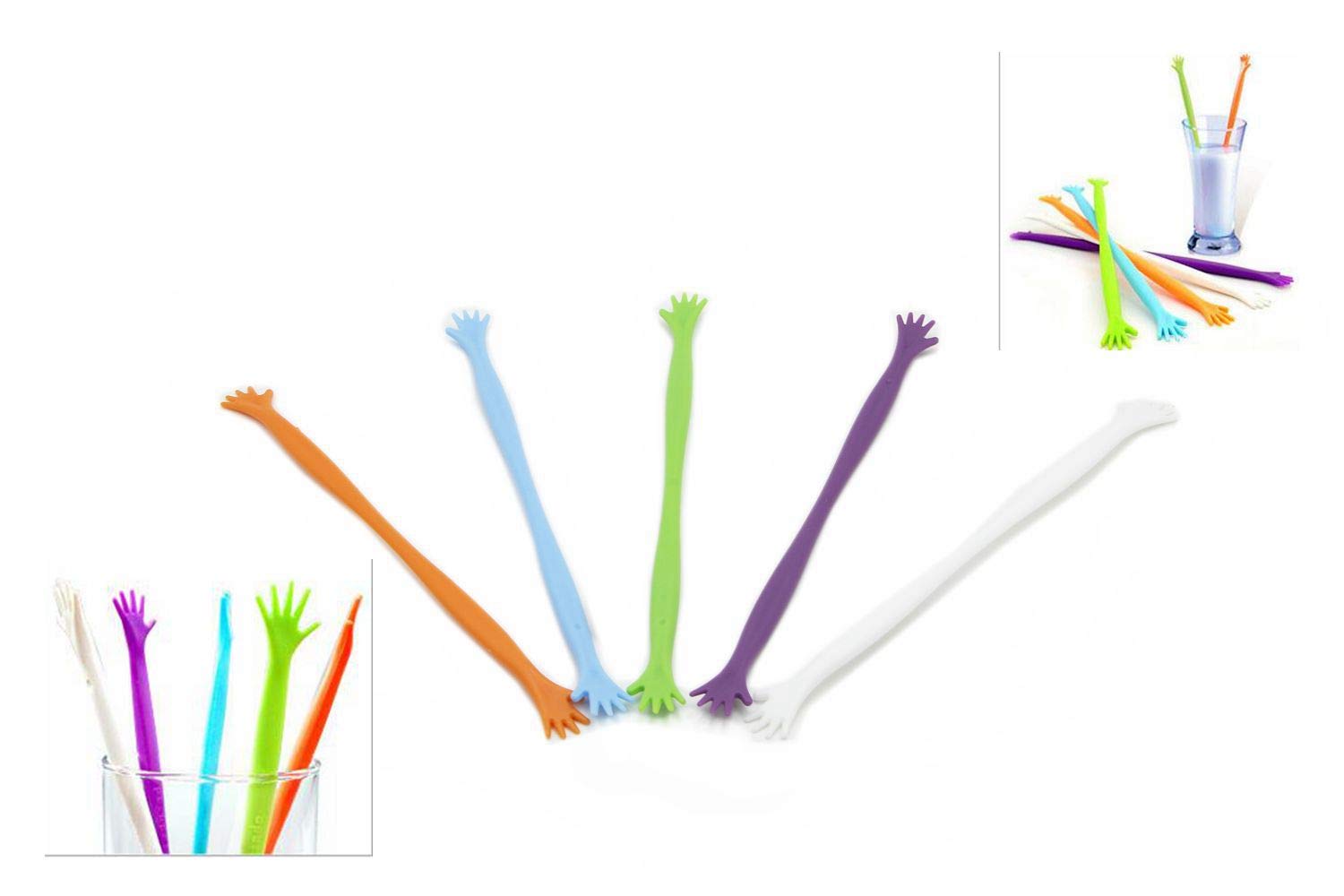 Amazon.com | ODDIER Stir Sticks 5pcs/set Creative Help Me Coffee Drink ...