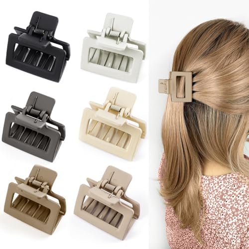 Amazon.com : Retrowavy 50 Pcs Claw Hair Clips Bulk 2'' Medium Square ...