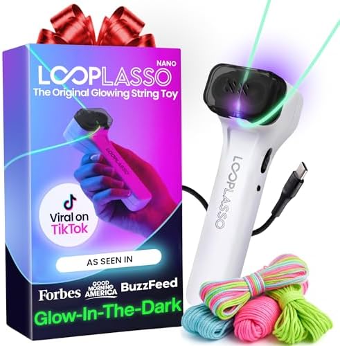 Loop Lasso NANO Glow in the Dark Rave Toys with Built-in UV Blacklight ...