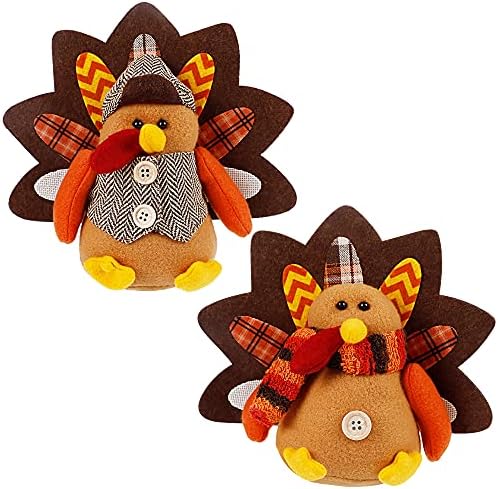 Amazon.com: Gift Boutique 2 Pcs Thanksgiving Turkey Table Decor Fall ...