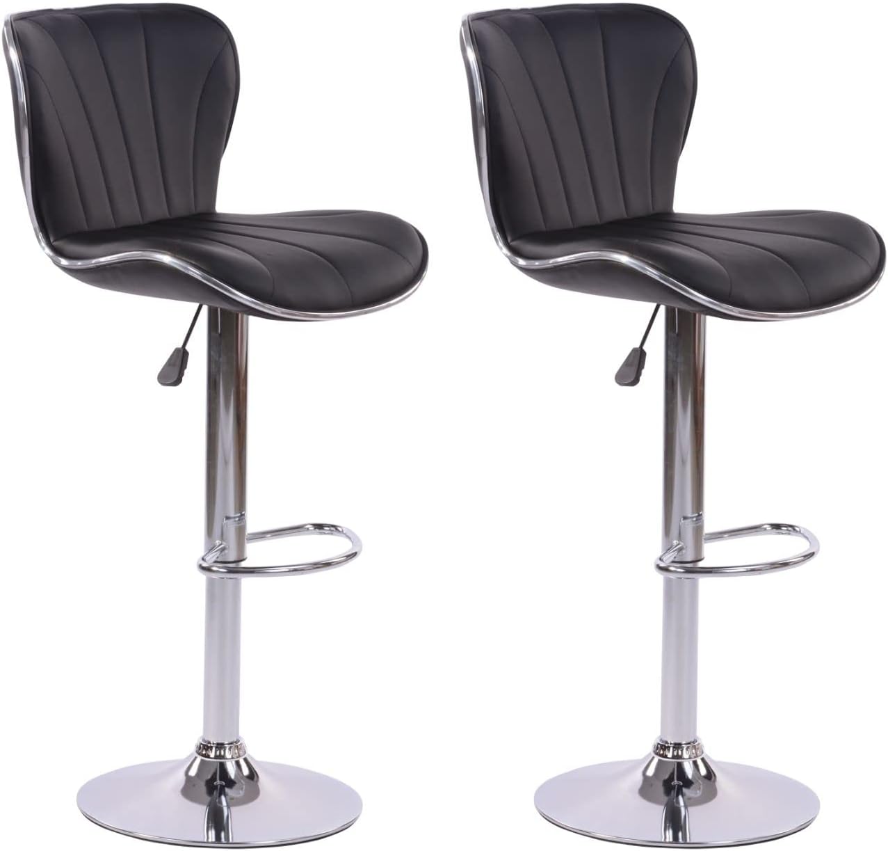 GAON. Sillas de Bar y Barra de Cocina con Respaldo y Reposapies de ...