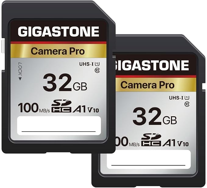 Gigastone 32GB SDHC Memory Card, Pro Series Camera, Pack of 2 Cards, Up ...