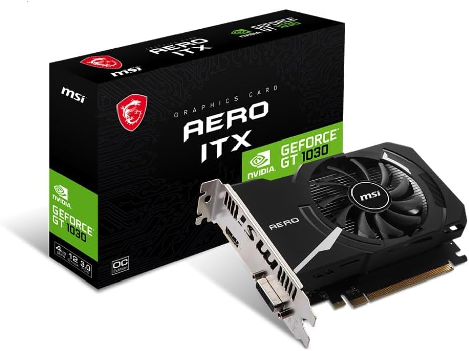 MSI GeForce GT 1030 AERO ITX 4GD4 OC, 4GB: Graphics Cards: Amazon.com.au