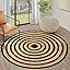 Amazon.com: GRUHUM Round Jute Cotton Area Rug 8ft Handwoven Natural ...