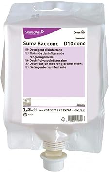 Diversey Suma Bac D10 Detergent/Disinfectant Concentrate 1.5 Litre W881 ...