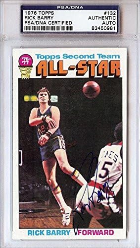 Ricky Barry Autographed Signed 1976 Topps Card Golden State Warriors ...