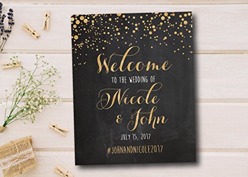 Amazon.com: Glitter Sparkle Welcome Wedding Sign : Arts, Crafts & Sewing