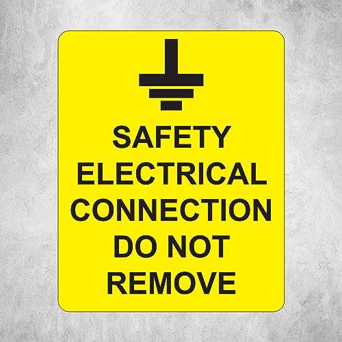 Safety Electrical Connection Do Not Remove Labels, 40 mm x 50 mm, Pack ...