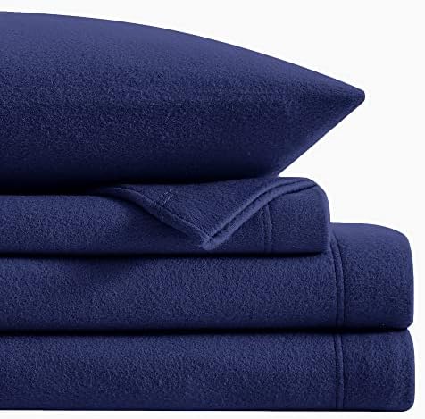 Amazon.com: Softan Plush Micro Fleece Queen Bed Sheet Set, 4 Piece ...