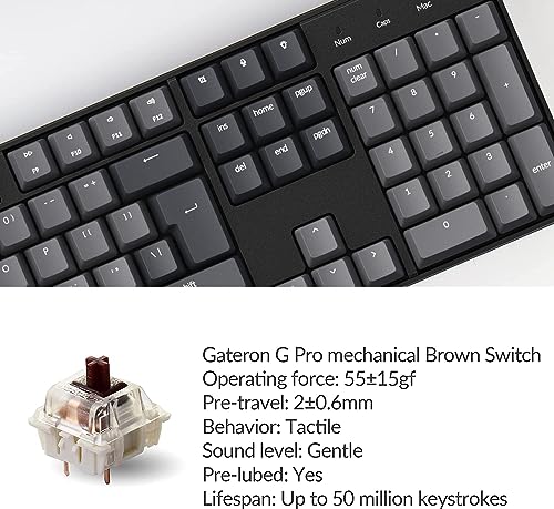 Keychron K10 ISO-UK-Layout Full Size Layout White LED Backlit Hot ...