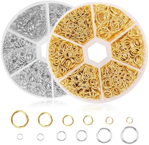 Jump Rings Jewellery Making Kit, 2020pcs Silver Gold Open Jump Split ...