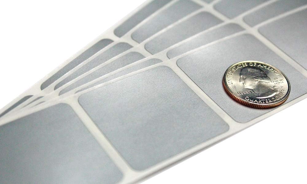 Amazon.com : My Scratch Offs 1.5 Inch Silver Square Scratch Off Label ...