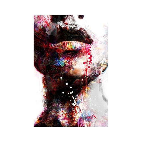Dibujo Abstracto Colorido De Cara Cuadro Para Pintar Con Números